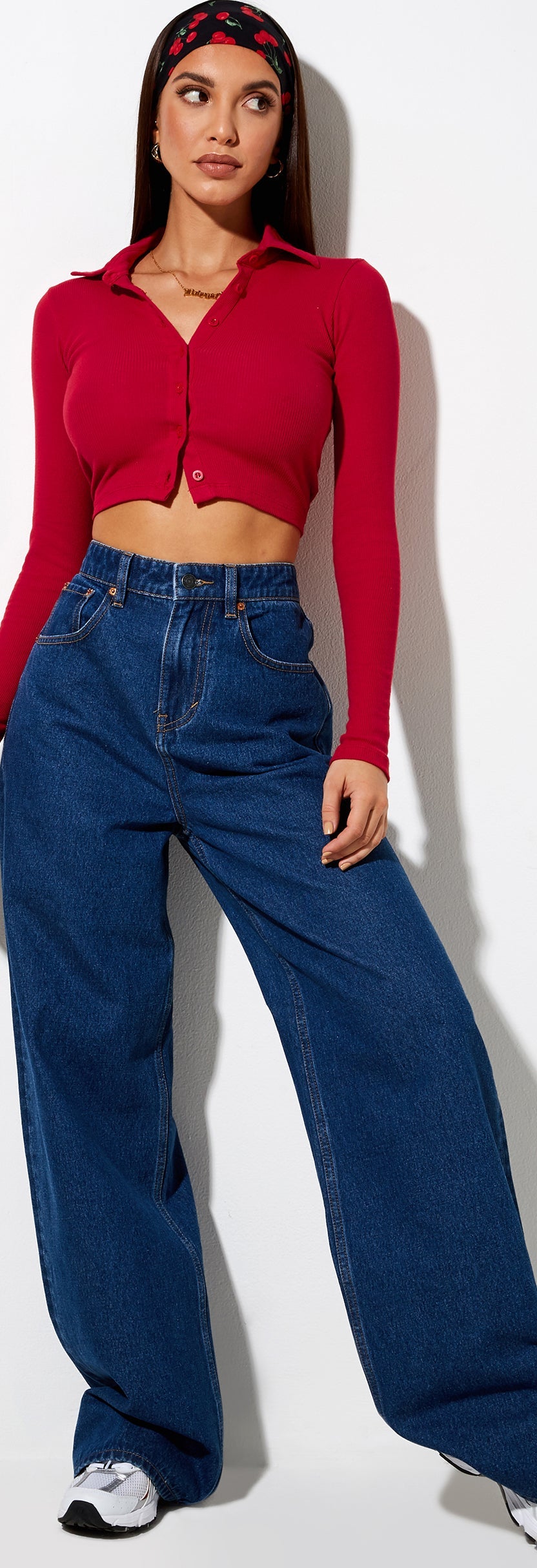 Long Sleeve Red Crop Top | Ryals – motelrocks-com-us