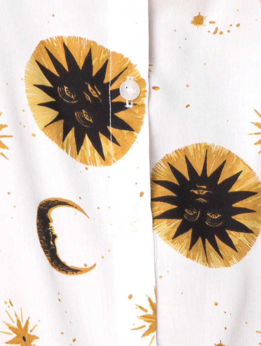 Button Through Celestial Cream Slip Dress | Sanna - Motel Rocks ...