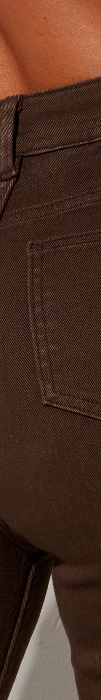 Chocolate Brown Flared Leg Jeans | Seam Bootleg – motelrocks-com-us