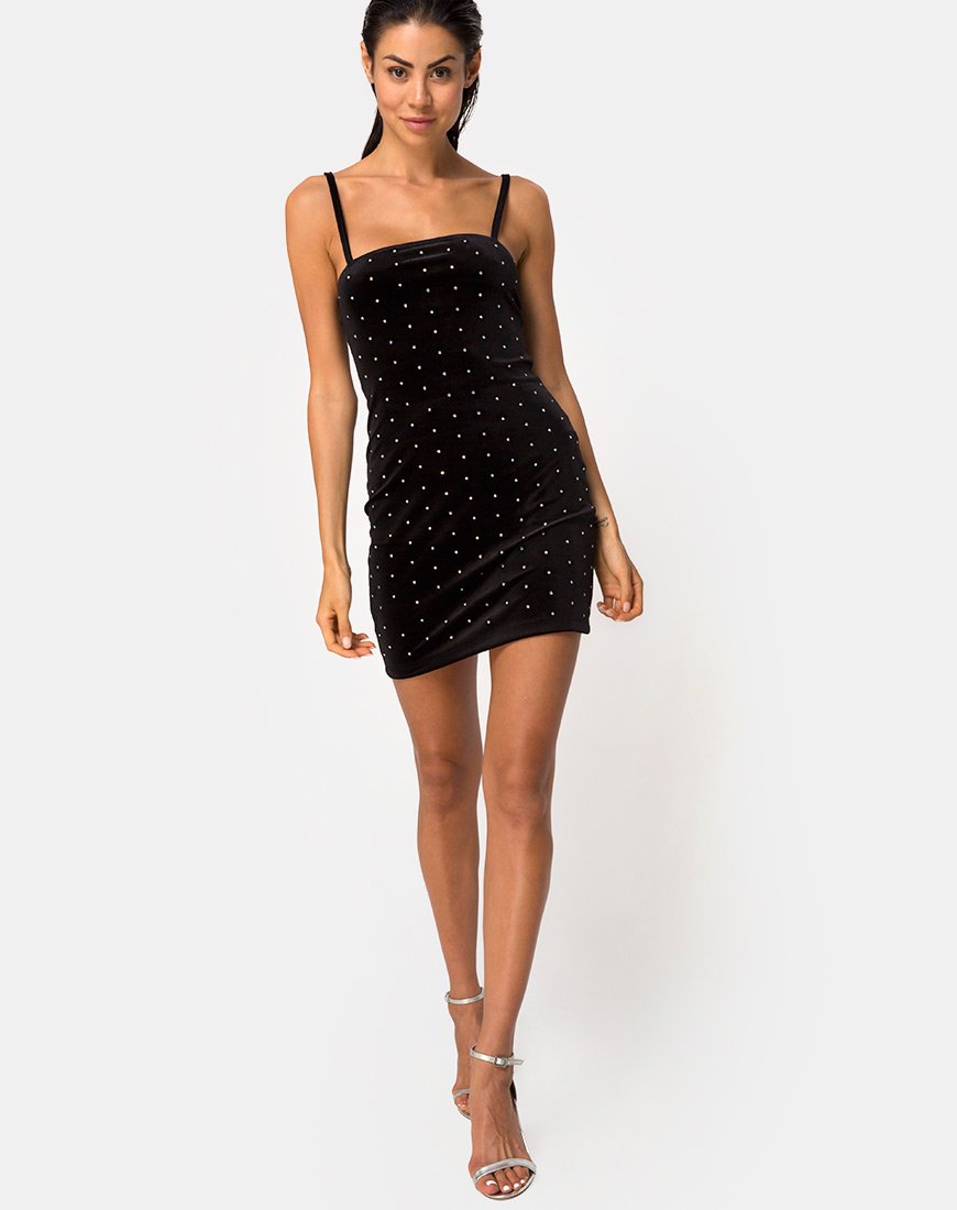 Angel Diamante Hot fix Dress | Selah – motelrocks-com-us