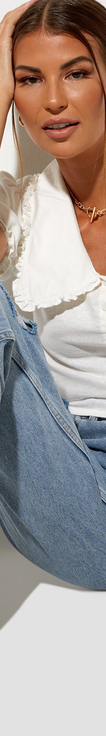 Big Collar White Blouse | Tucci – motelrocks-com-us