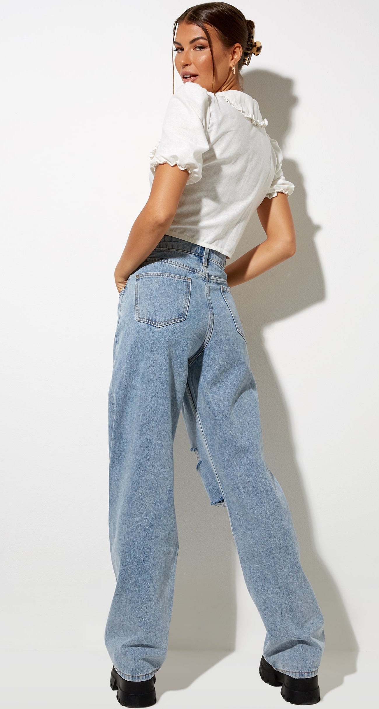 Big Collar White Blouse | Tucci – motelrocks-com-us