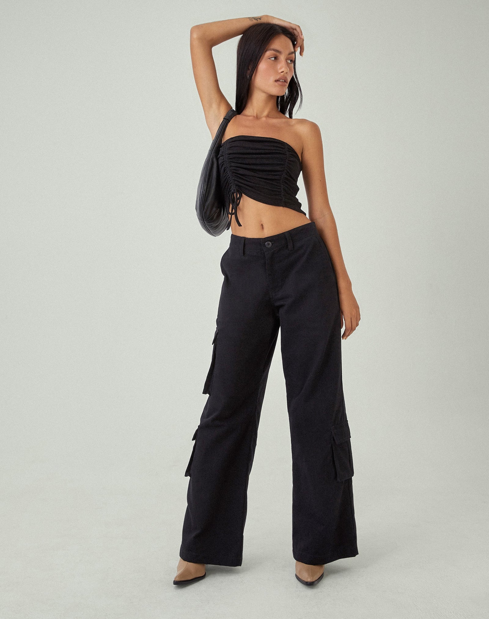 MOTEL X JACQUIE Black Wide Leg Trouser | Shan – motelrocks-com-us
