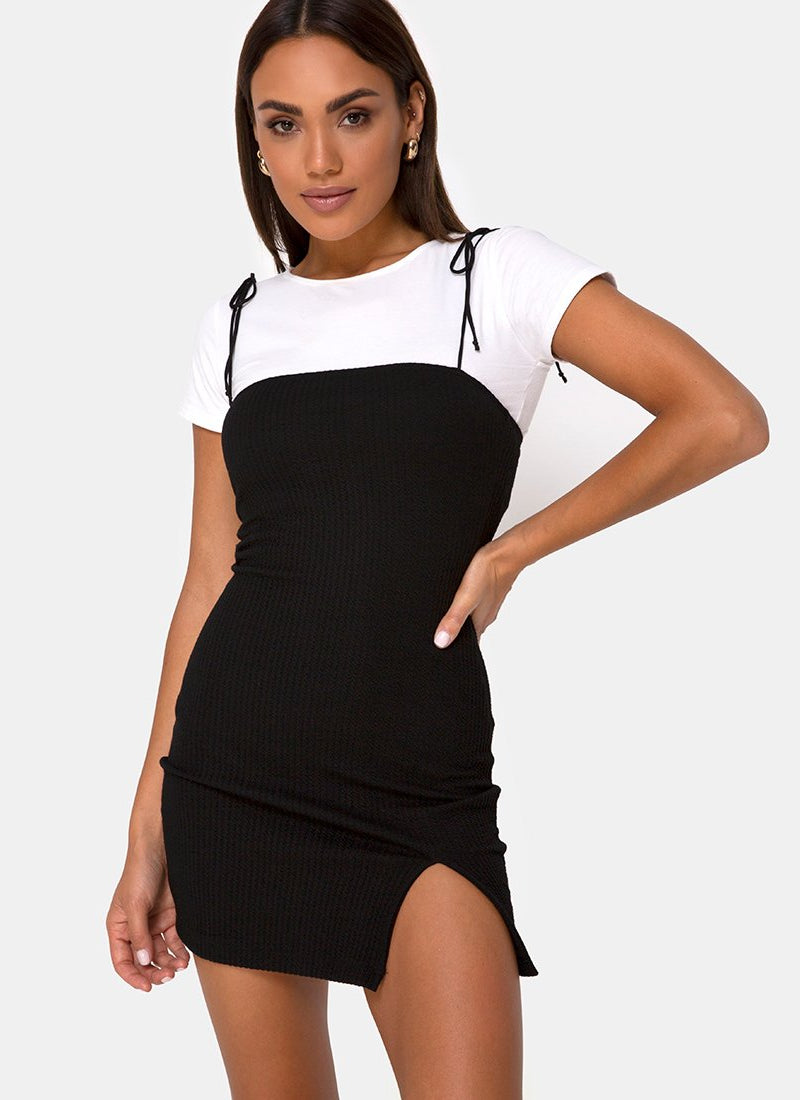 Black Bodycon Marabou Dress | Verso – motelrocks-com-us