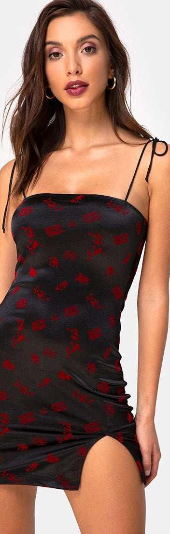 Japanese Floral Mini Dress | Verso – motelrocks-com-us