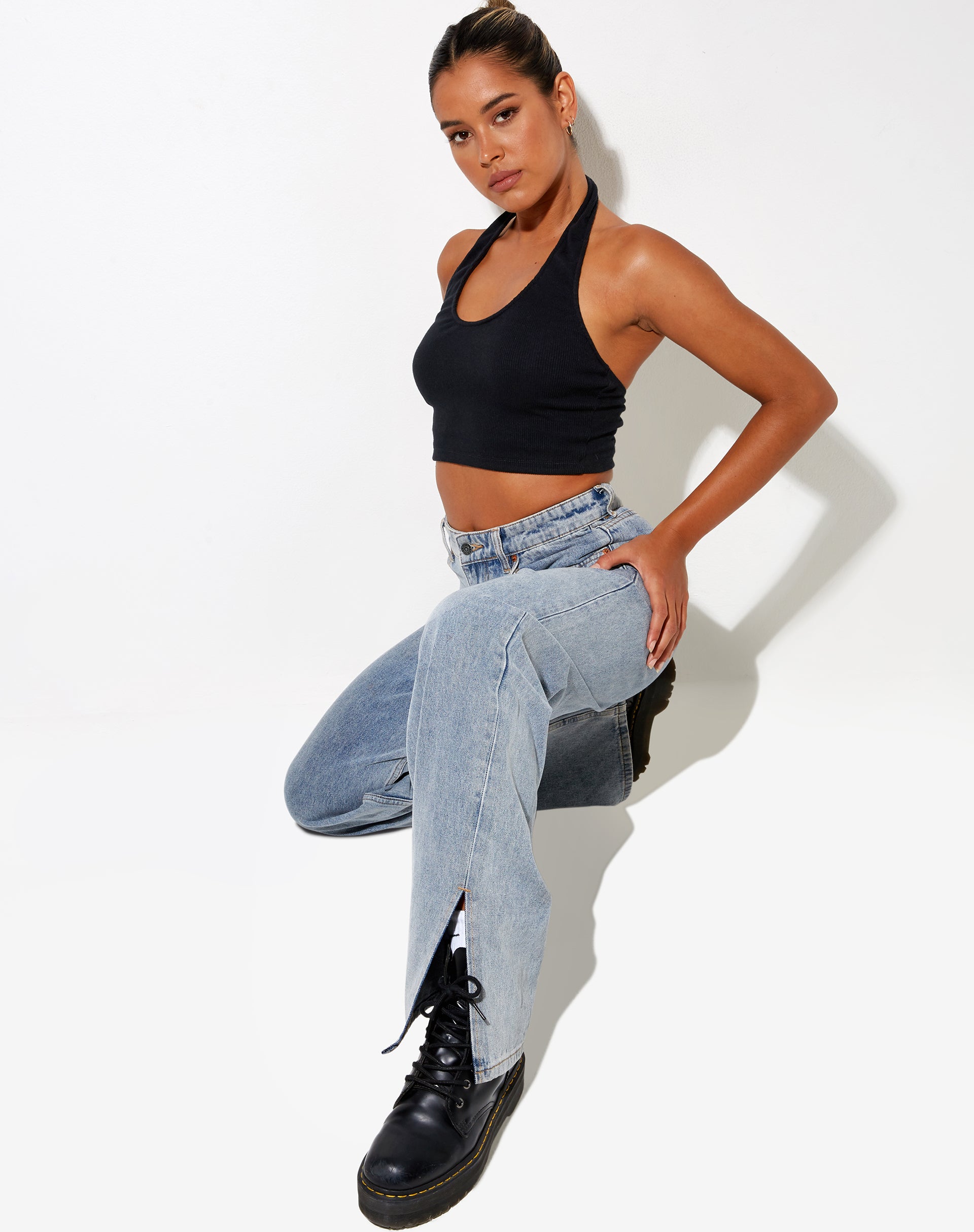 Black Sleeveless Halterneck Top Zagh Motelrocks com us black-sleeveless-halterneck-top-zagh-motelrocks-com-us