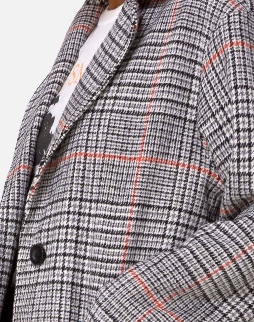 Orange Check Duster Coat | Glenn – motelrocks-com-us