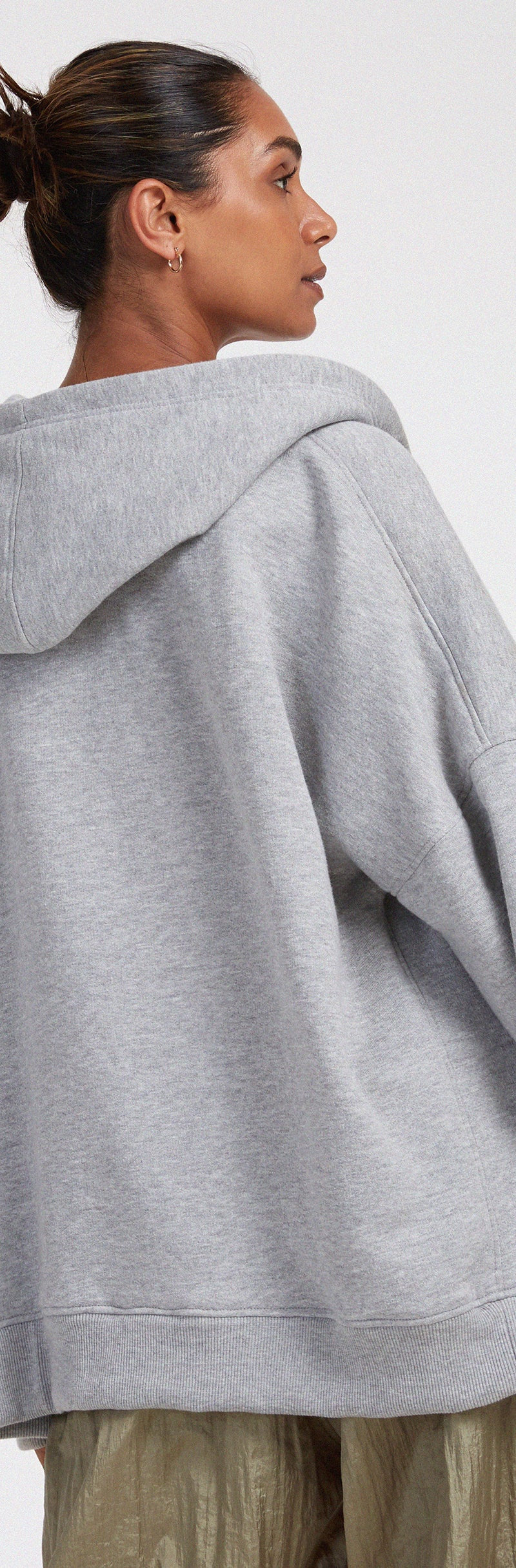 Grey Zip Up Hoodie | Hollack – motelrocks-com-us