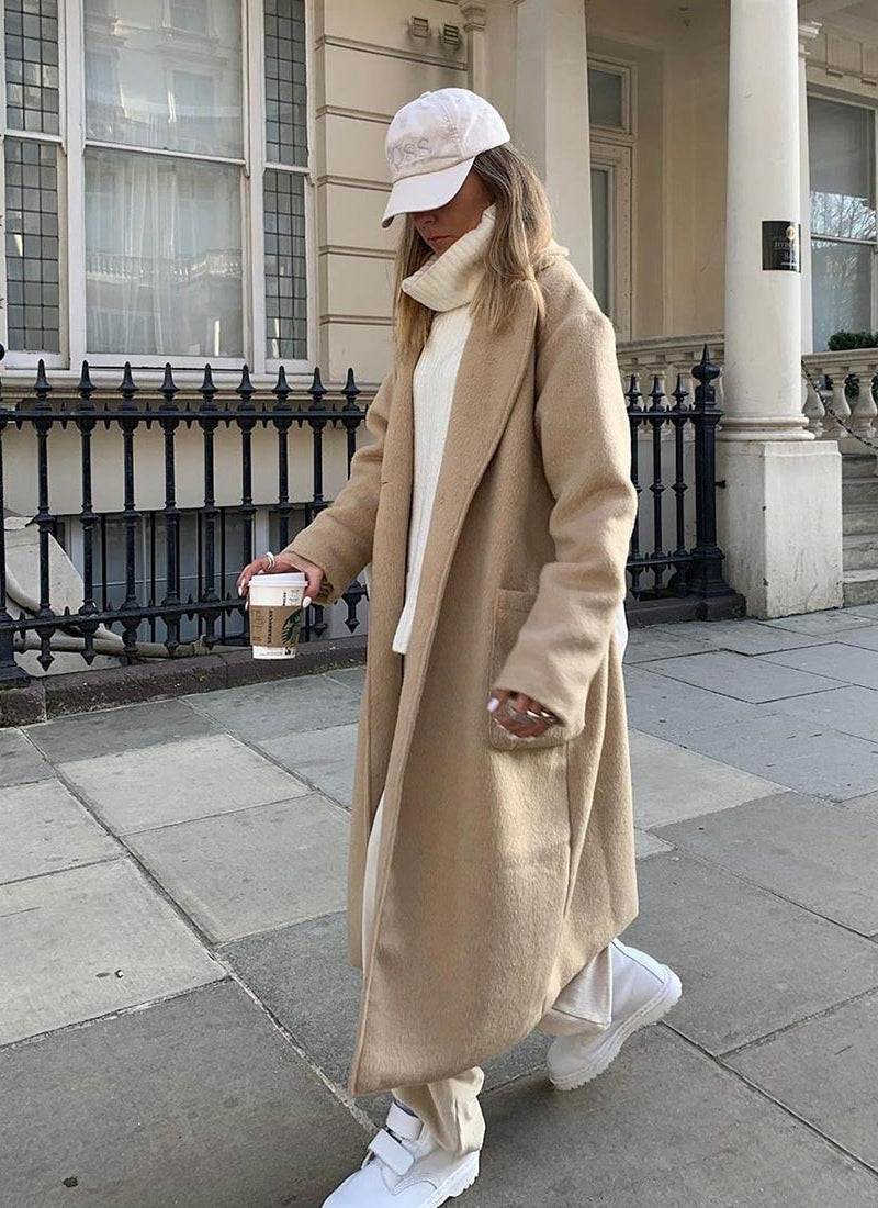 Longline Tan Coat | Duster – motelrocks-com-us